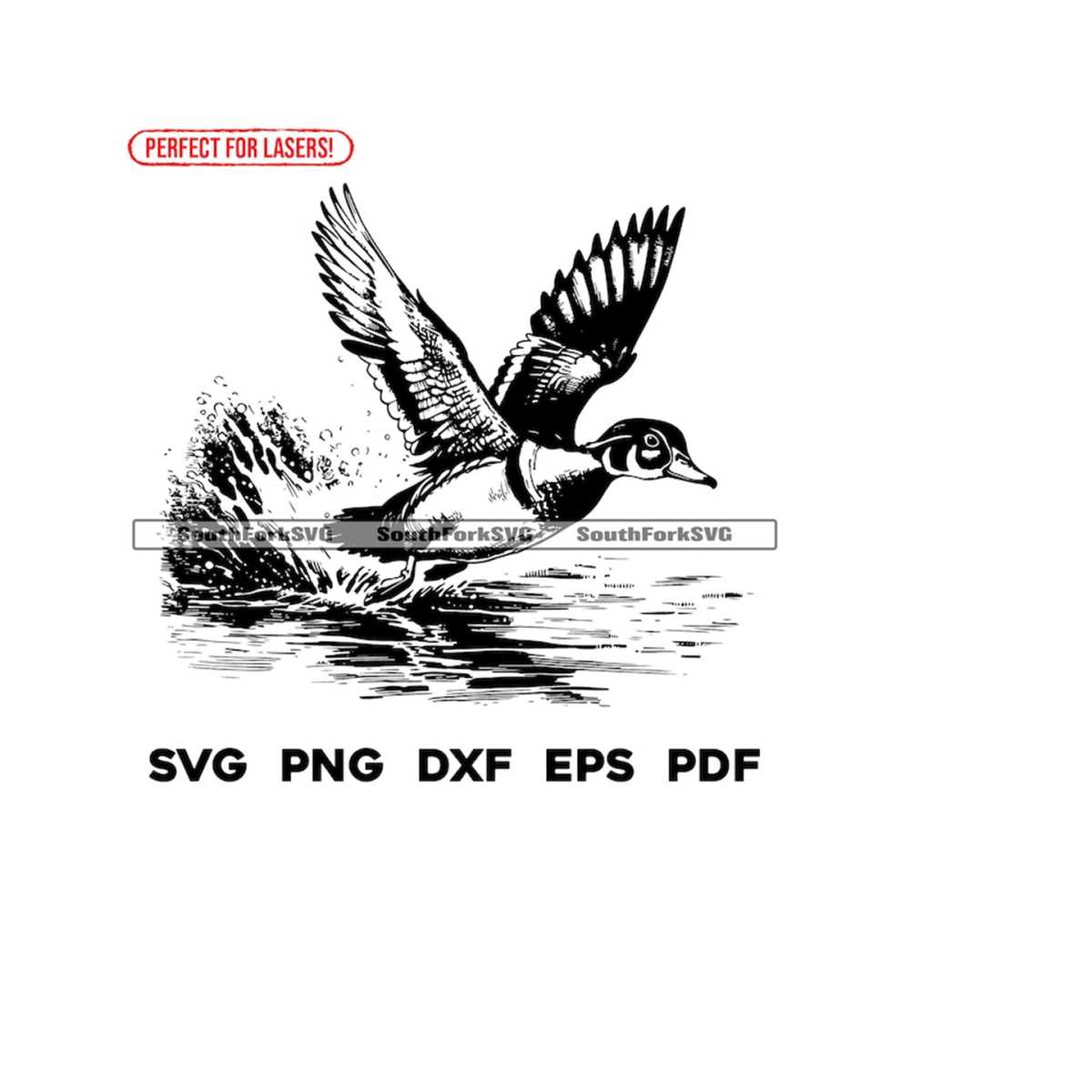 Wood Duck Laser Engrave Files svg png dxf eps pdf vector gra | Inspire ...