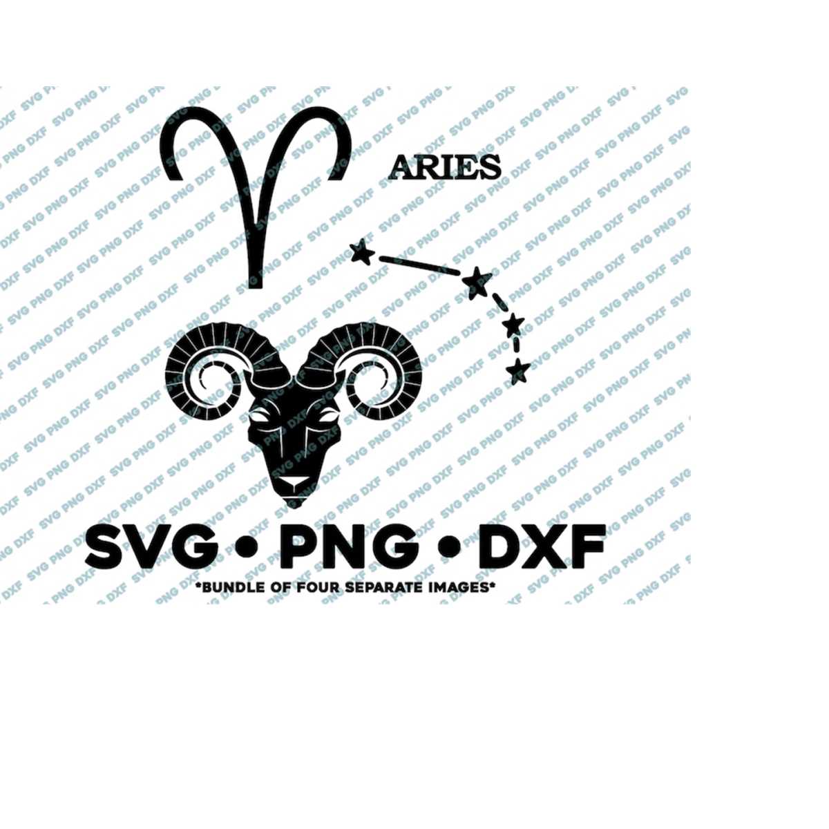 Aries Zodiac Bundle SVG PNG DXF Cut File Silhouette Cameo St | Inspire ...