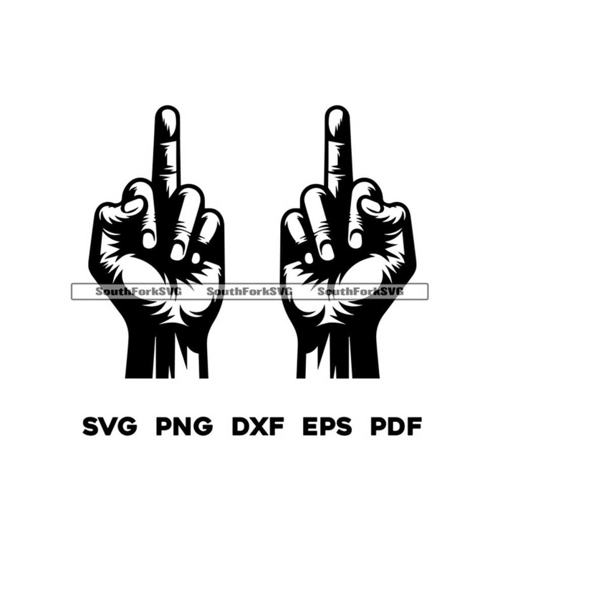 Middle Fingers Pair Both Hands svg png dxf eps pdf | vector | Inspire ...