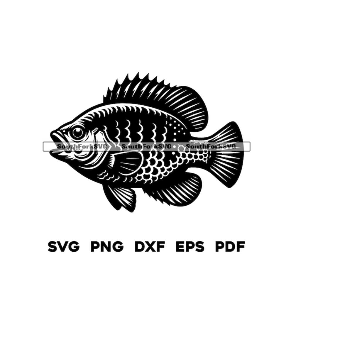 Bluegill Panfish Sunfish | svg png dxf eps pdf | transparent - Inspire ...