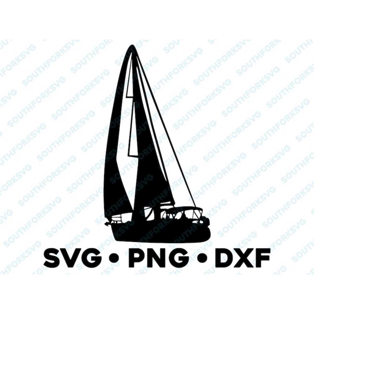 Sailboat SVG PNG DXF Boat Ship Bundle Silhouette Cut File Ve - Inspire ...