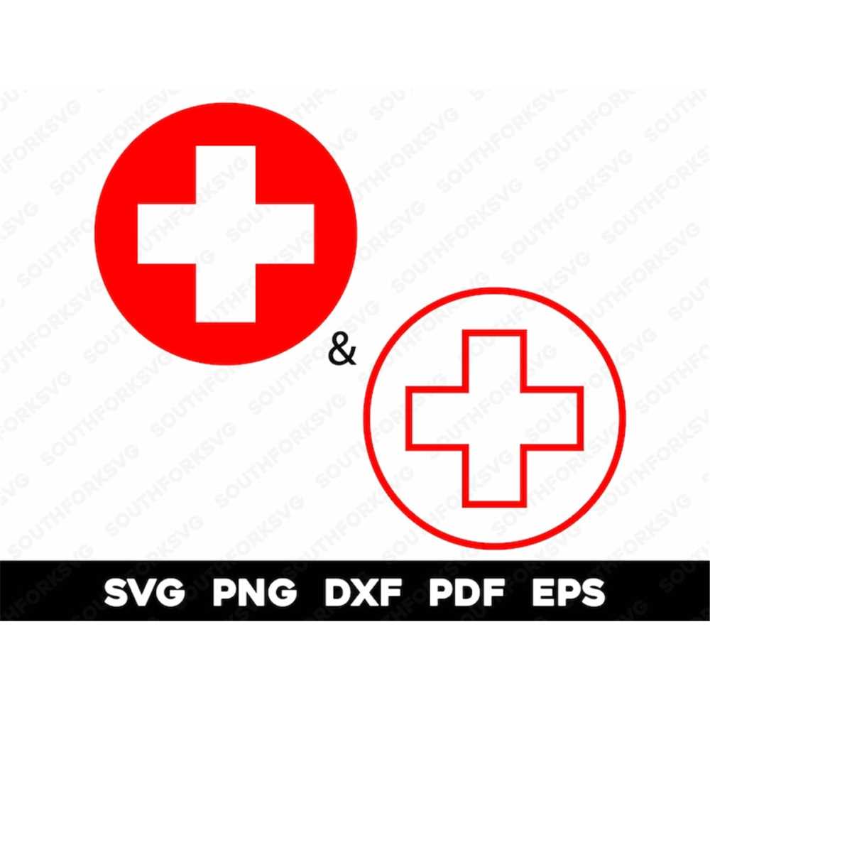 Round Medical Cross Symbol | svg png dxf eps pdf | vector gr - Inspire ...