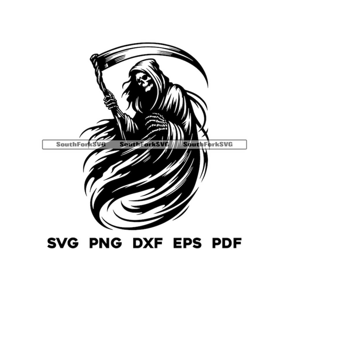 Grim Reaper Design 2 | svg png dxf eps pdf | vector graphic | Inspire ...