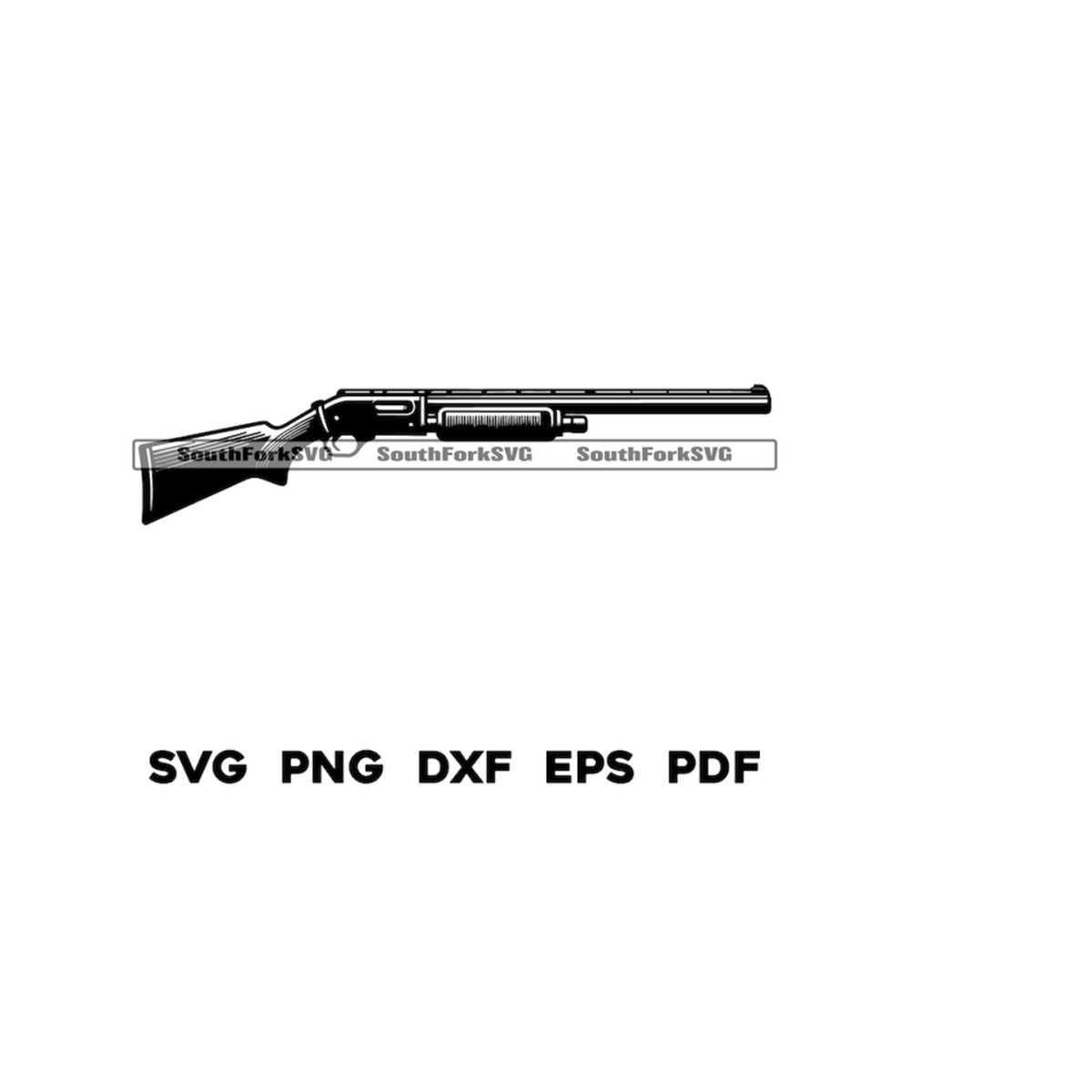 Pump Shotgun Design Files svg png dxf pdf eps | transparent | Inspire ...