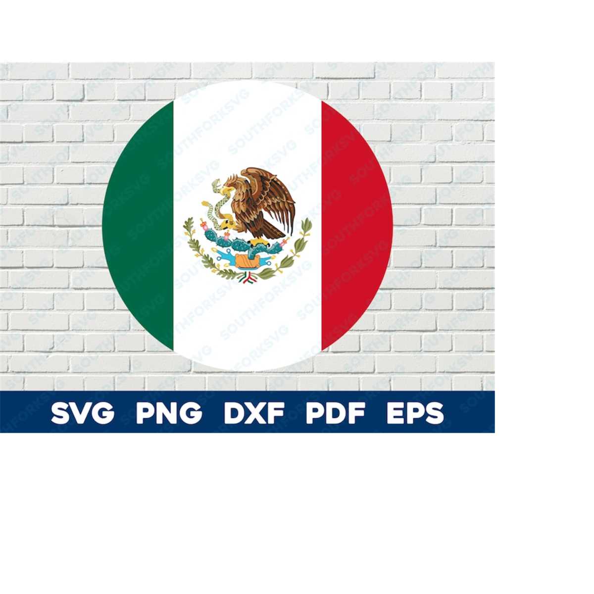 Mexico National Flag Circle svg png dxf eps pdf vector graph | Inspire ...