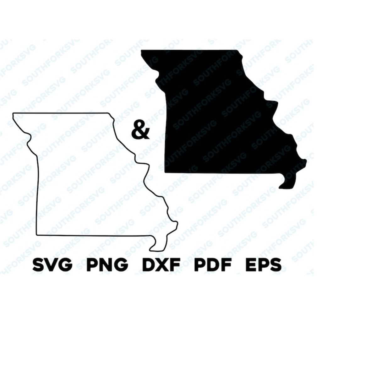 Simple Missouri State Silhouette & Outline Shapes svg png dx - Inspire ...