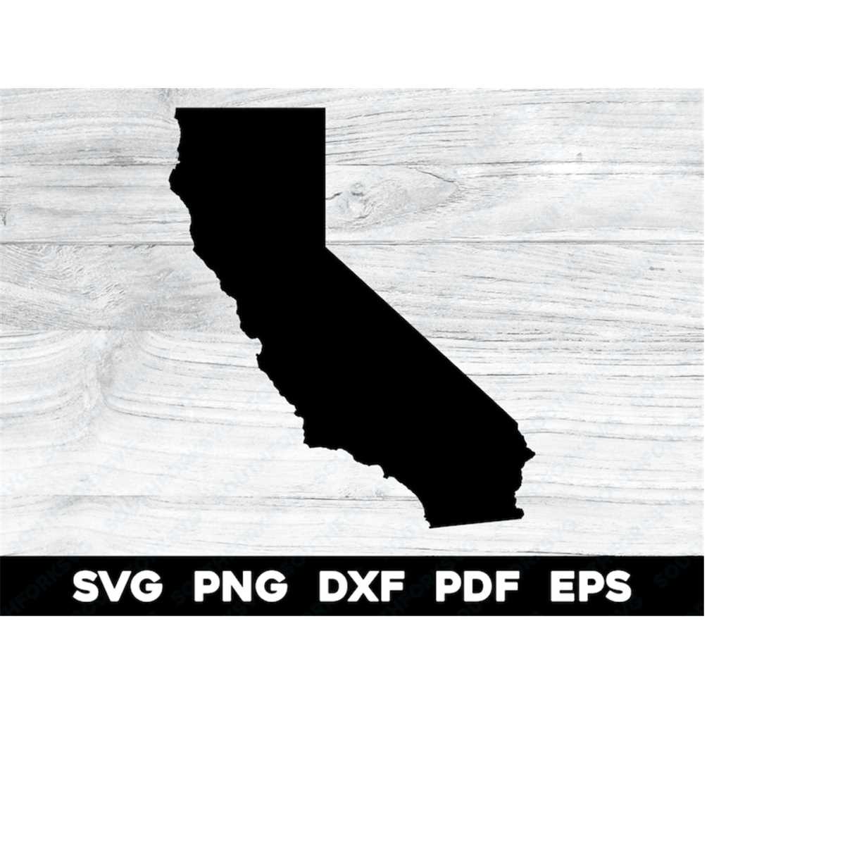 California State Map Shape Silhouette Clean | svg png dxf ep - Inspire ...