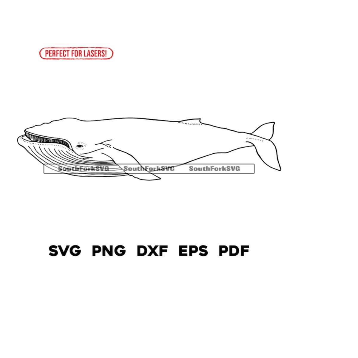 Whale Line Art Laser Design Files svg png dxf eps pdf | lase | Inspire ...