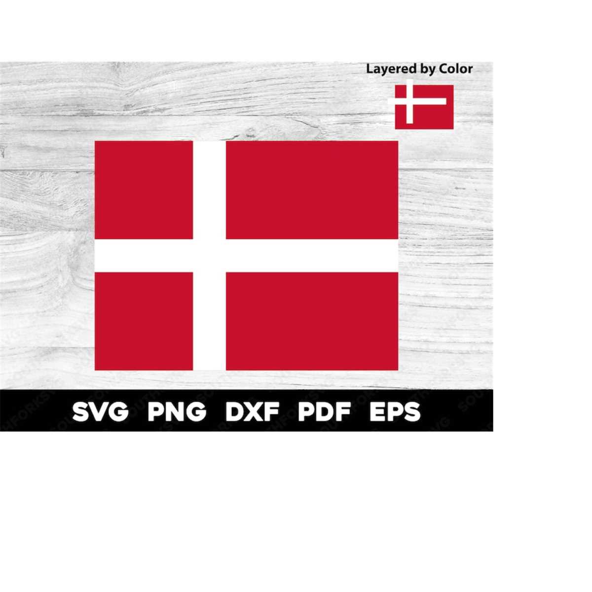 Denmark Danish Flag | svg png dxf eps pdf | Layered by Color | Inspire ...