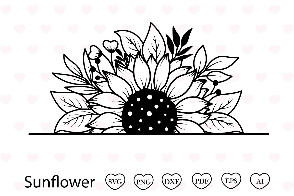 Beautiful Sunflower SVG, PNG, Flower SVG, Sunflower Clipart, | Inspire ...