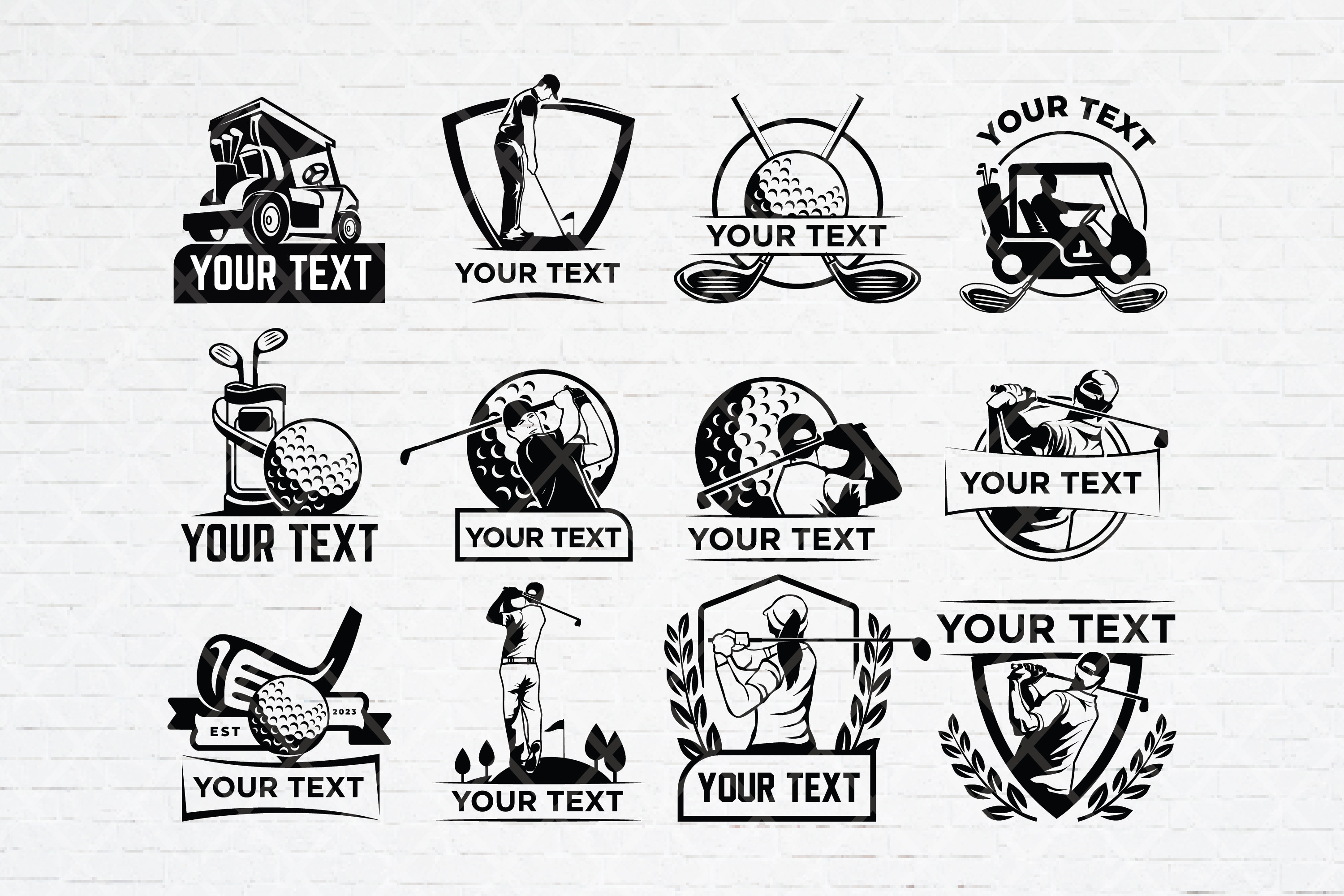 Golf svg bundle, golf monogram svg, split monogram svg, golf | Inspire ...