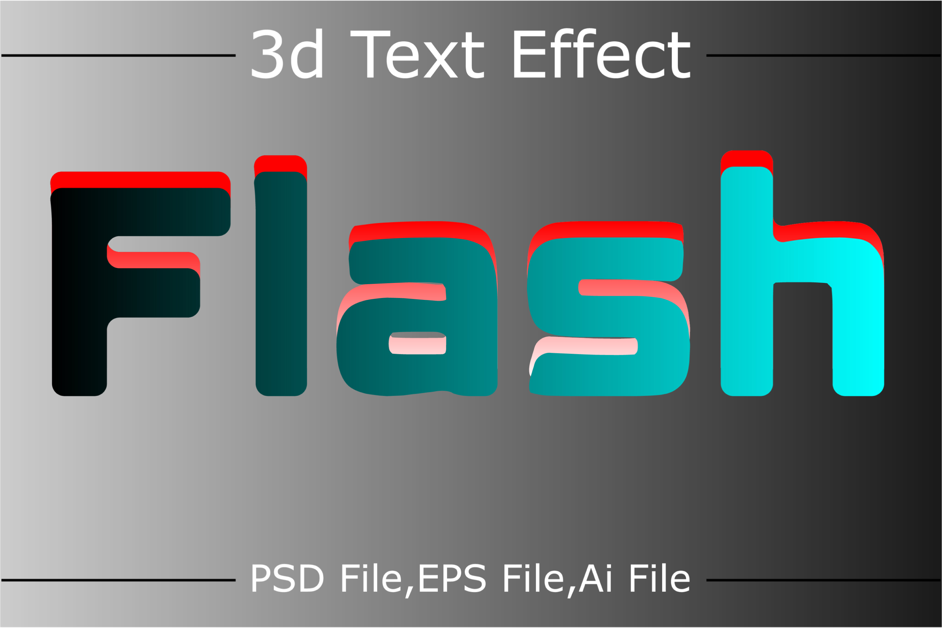 Flash 3d text effect digital download | Inspire Uplift