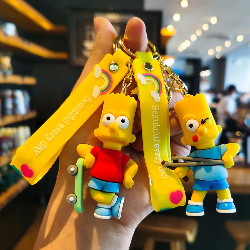 The Simpsons Keychains Cartoon Anime Figure Pendant Kawaii H | Inspire ...