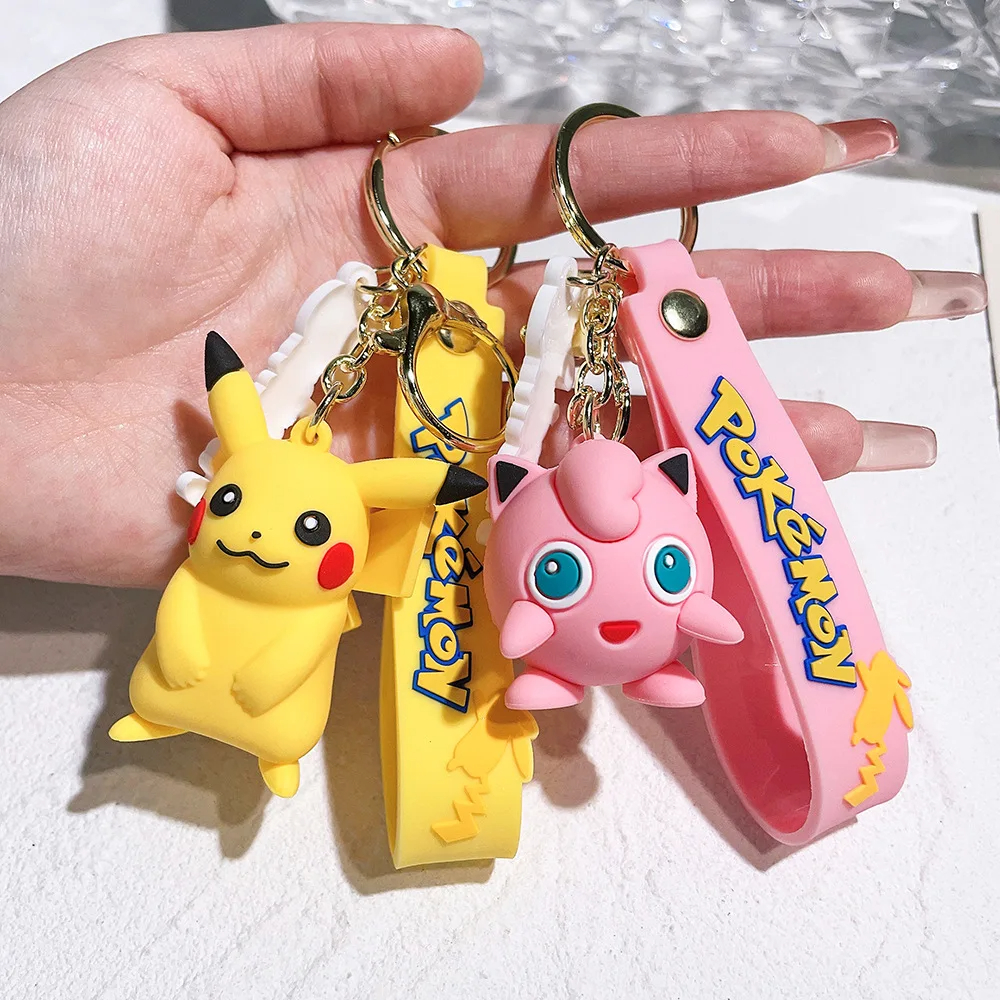 Pokemon Keychain Pikachu Anime Action Figure Toy Kawaii Cart | Inspire ...