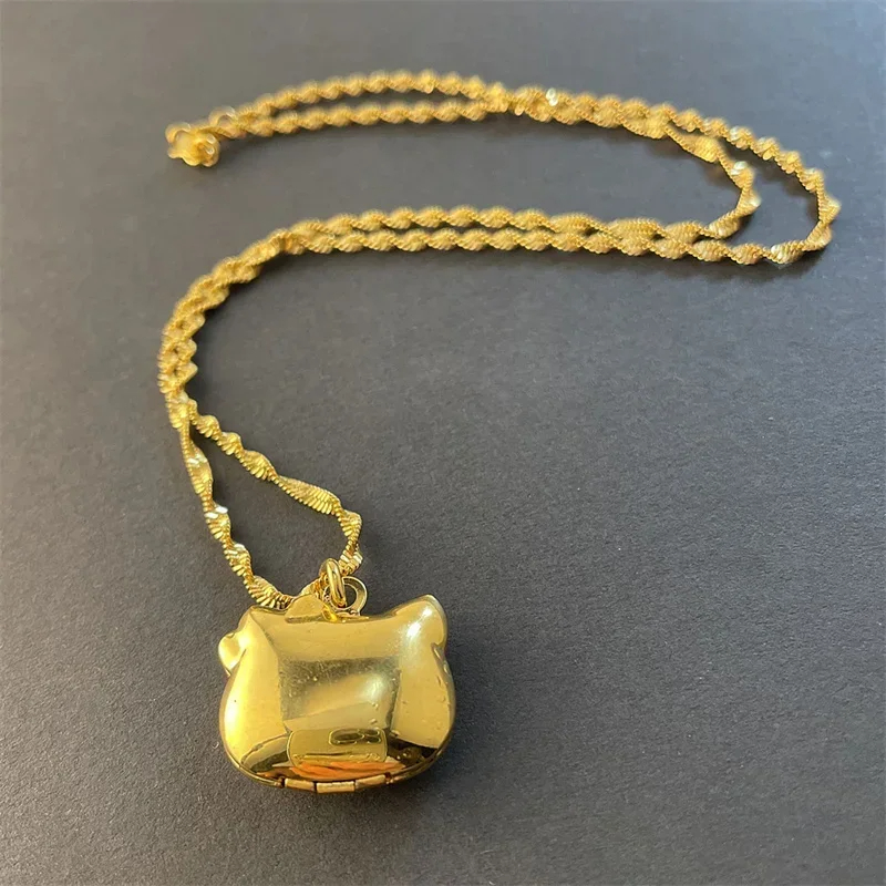24K Hello Kitty Sanrio Gold Necklace Cute Sanrioed Kt Cat Pe | Inspire ...