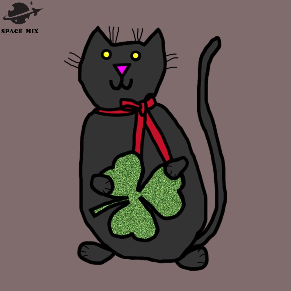 Cat Holding Shamrock for St atricks Day PNG Design | Inspire Uplift