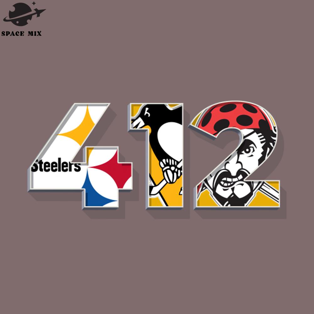 Area Code 412 Sports Teams for ittsburgh PNG Design - Inspire Uplift