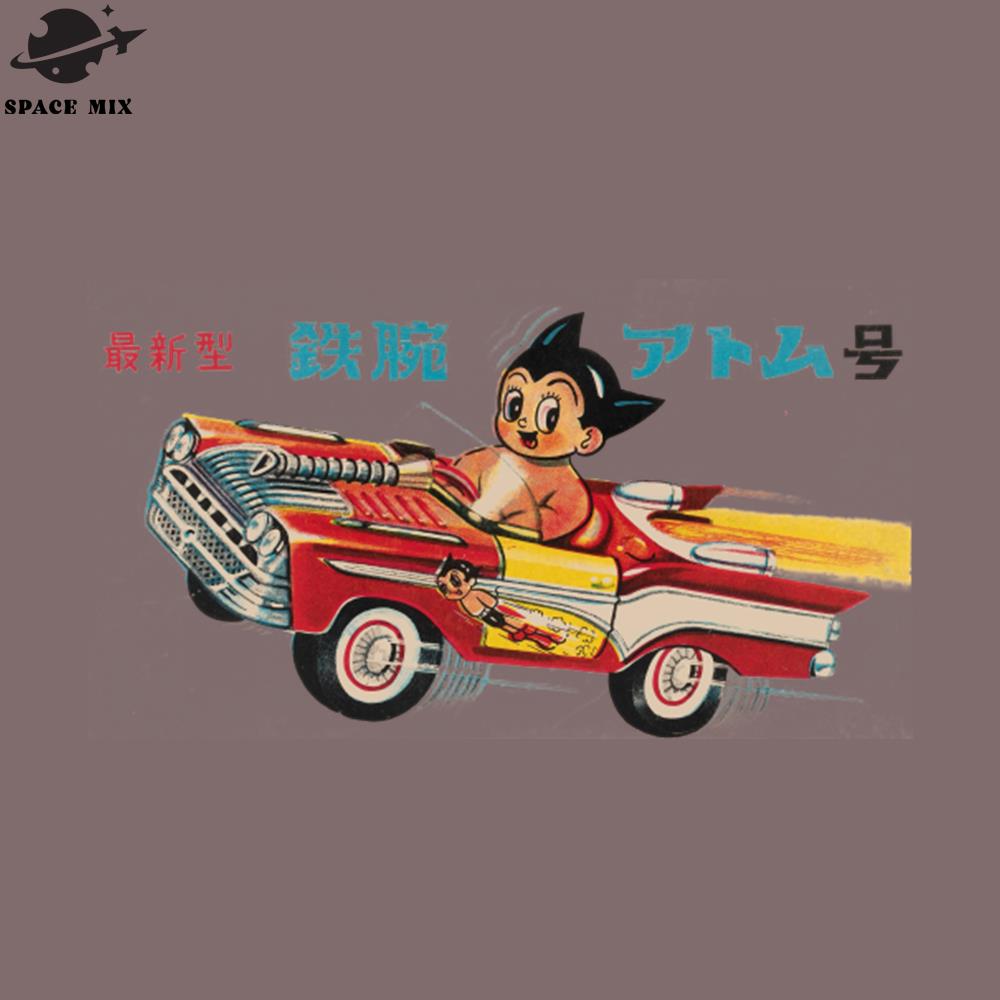 Astro Boy in a Car Version II PNG Design | Inspire Uplift