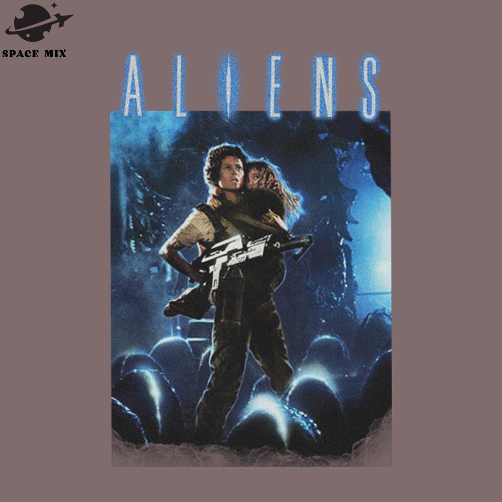 Aliens 1986 Retro PNG Design | Inspire Uplift