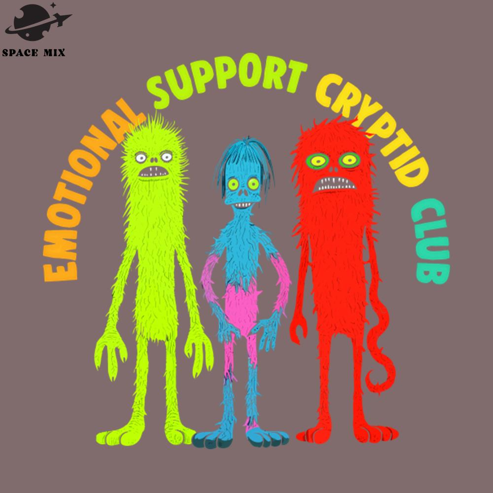 Emotional Support Cryptid Club PNG Design | Inspire Uplift