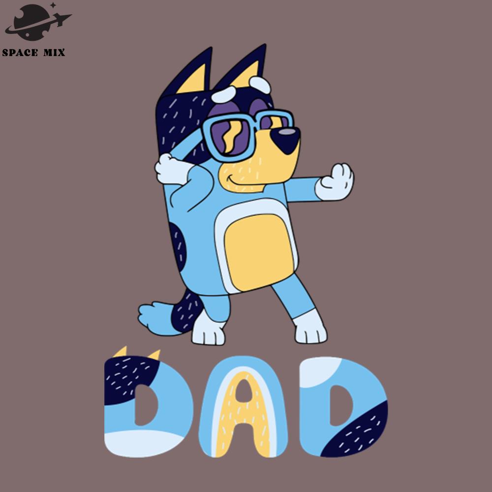 BLUEY DAD RETRO PNG Design | Inspire Uplift