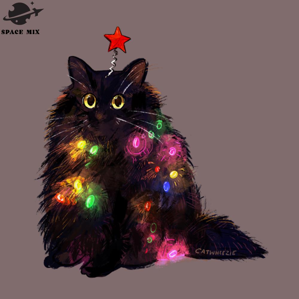 Christmas Lights Cat PNG Design - Inspire Uplift