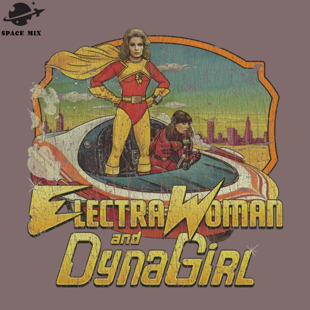 Electra Woman and Dyna irl 1976 PNG Design | Inspire Uplift