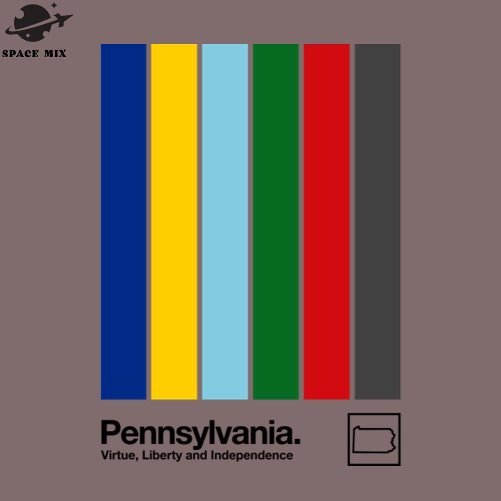 ennsylvania Original Flag Aesthetic Colors PNG Design | Inspire Uplift