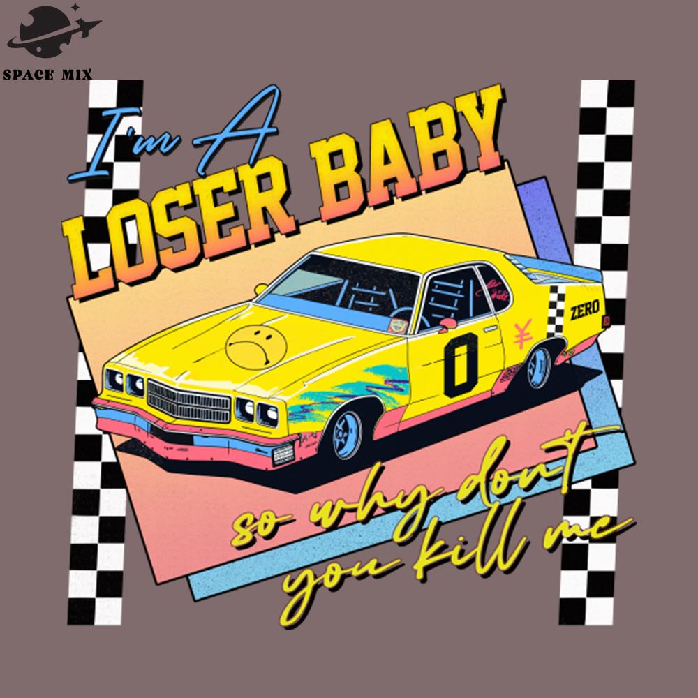 Im a loser baby 90s Aesthetic PNG Design - Inspire Uplift