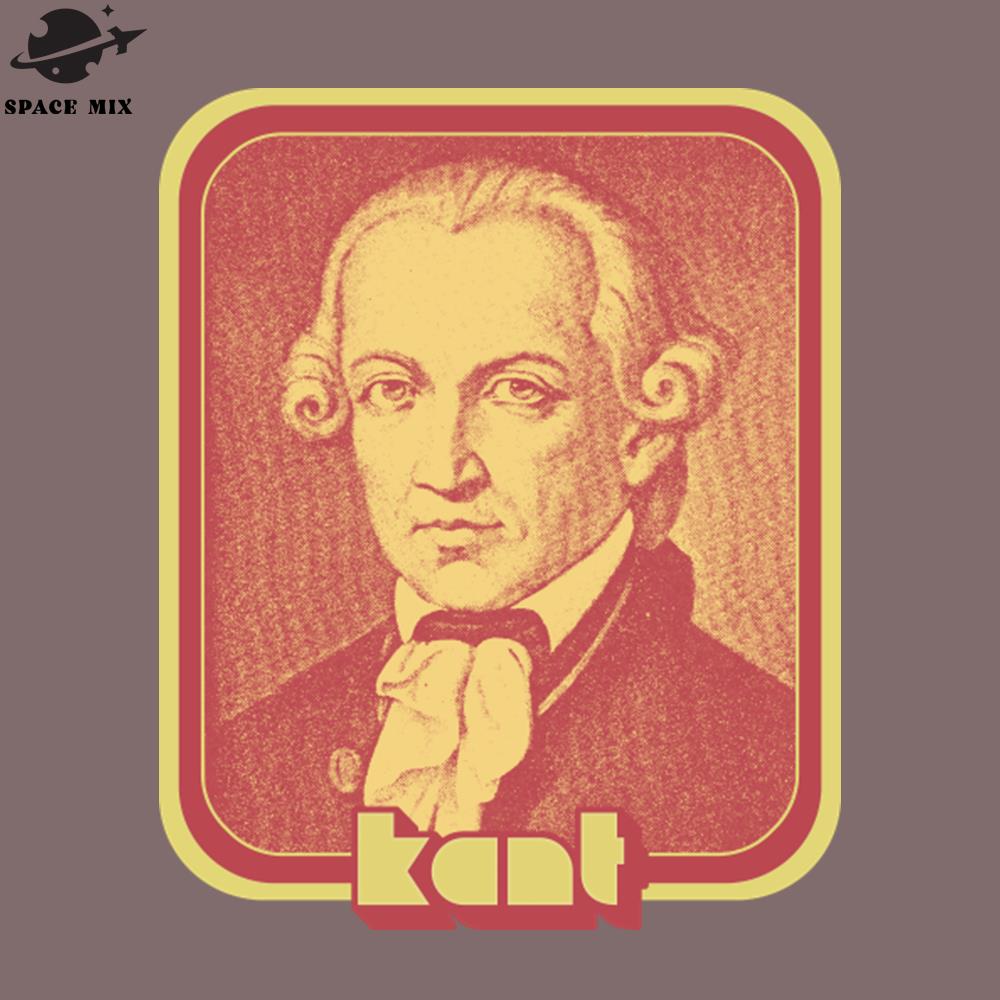 Immanuel Kant Retro Aesthetic Fan Art PNG Design | Inspire Uplift