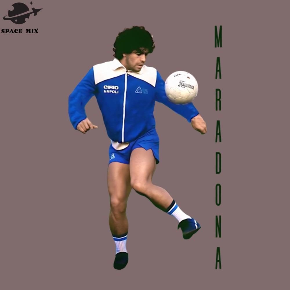 Diego Maradona 80s style fan art PNG Design | Inspire Uplift