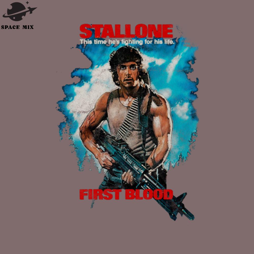 First Blood Vintage PNG Design | Inspire Uplift