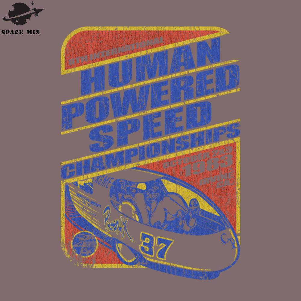 Human owered Speed Championships 1983 PNG Design | Inspire Uplift