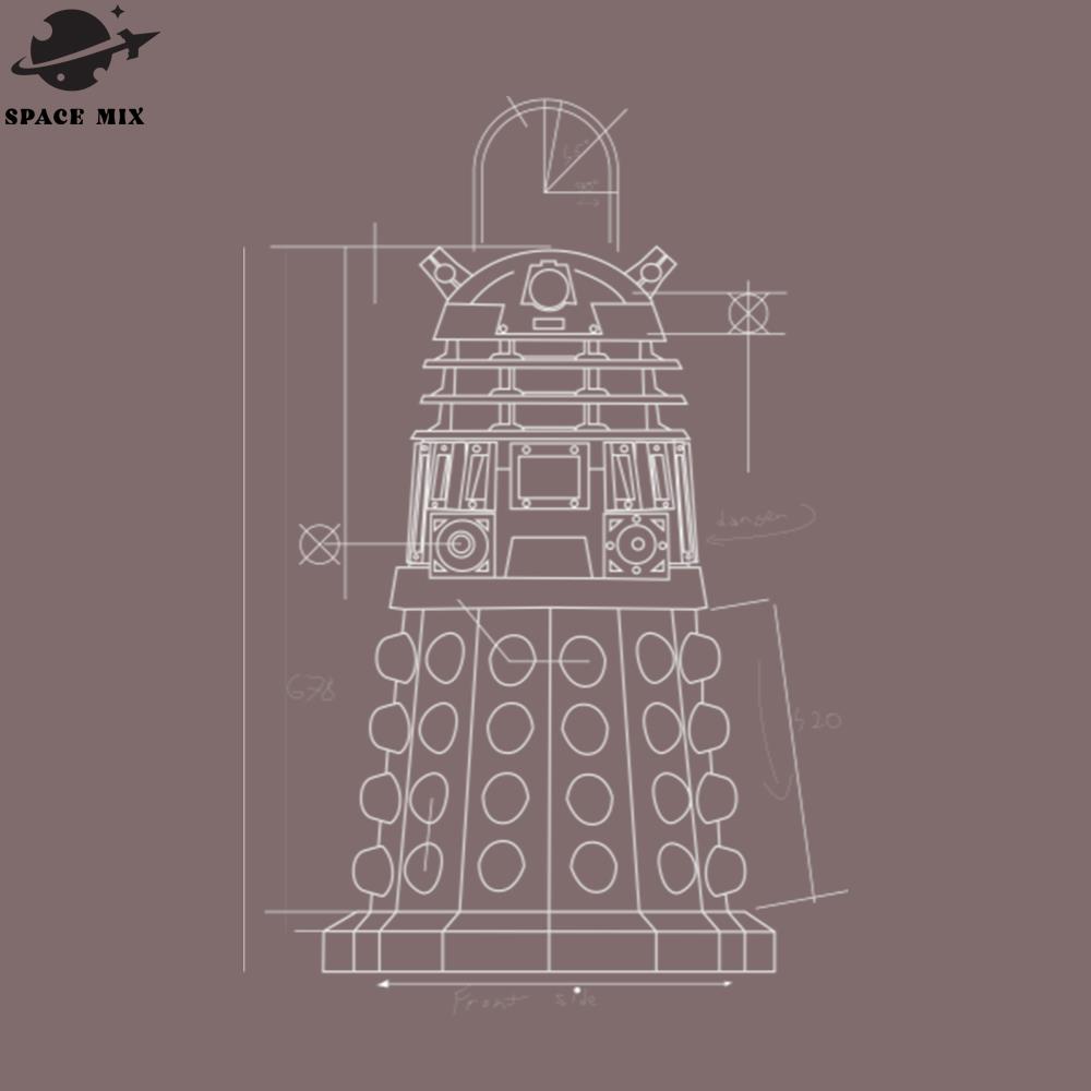 Doctor Who Dalek Blueprint TV SHOW PNG Design | Inspire Uplift