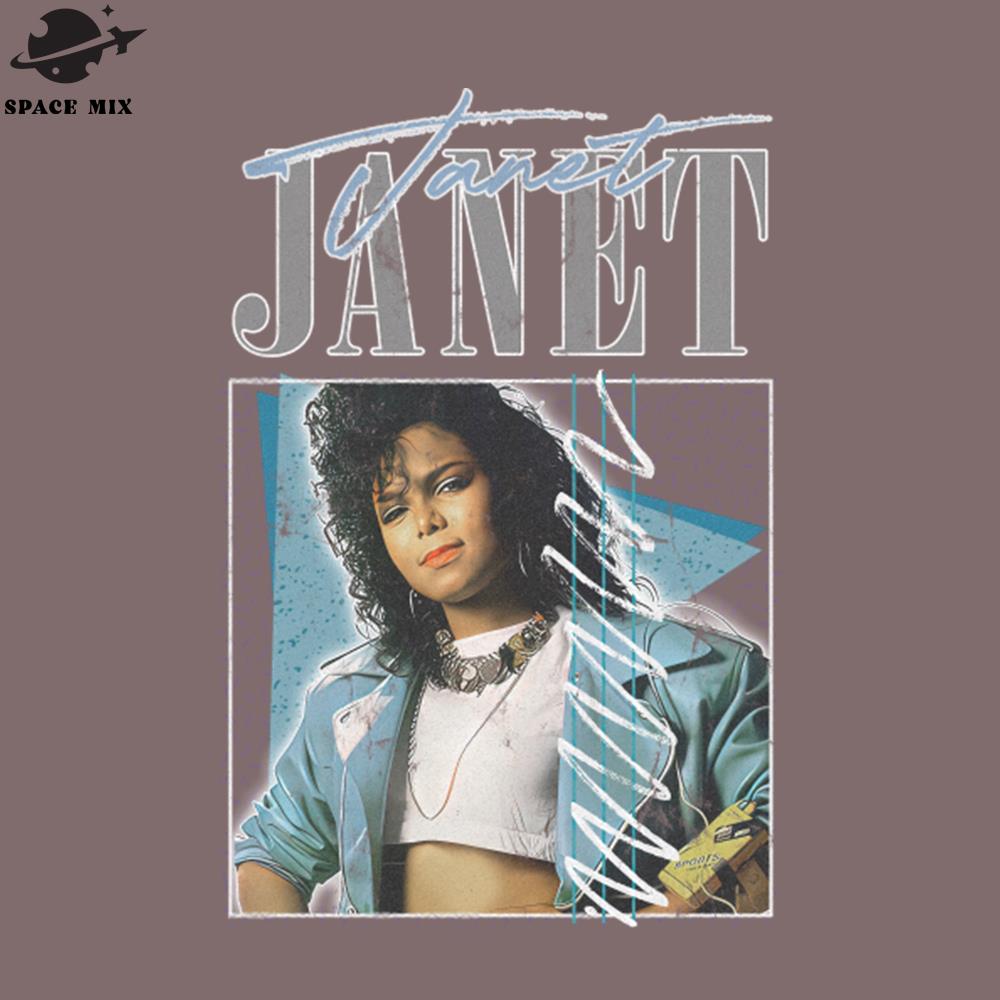 Janet 80s Aesthetic Retro Fan PNG Design - Inspire Uplift