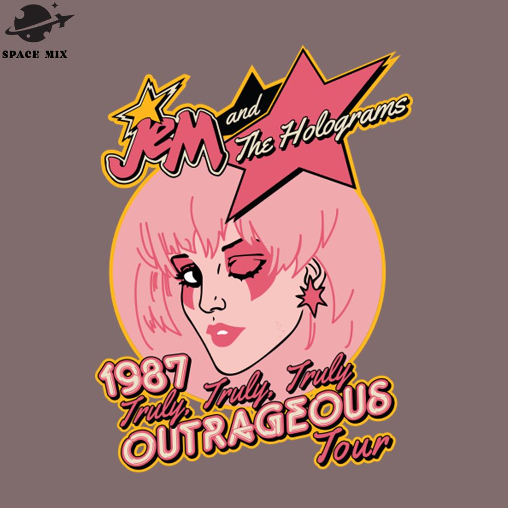 Jem Outrageous Tour PNG Design | Inspire Uplift