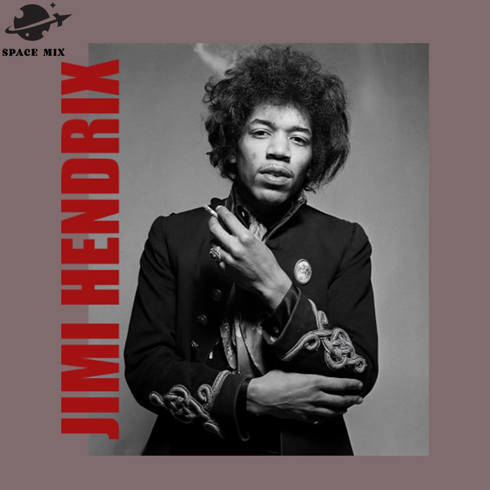Jimi Hendrix Retro Aesthetic Fan Art 1 PNG Design | Inspire Uplift