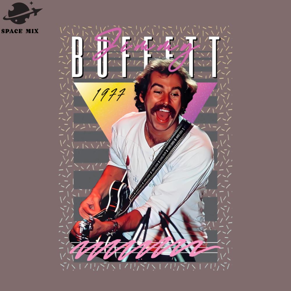 Jimmy Buffett 1977 Retro Style Fan Art PNG Design - Inspire Uplift