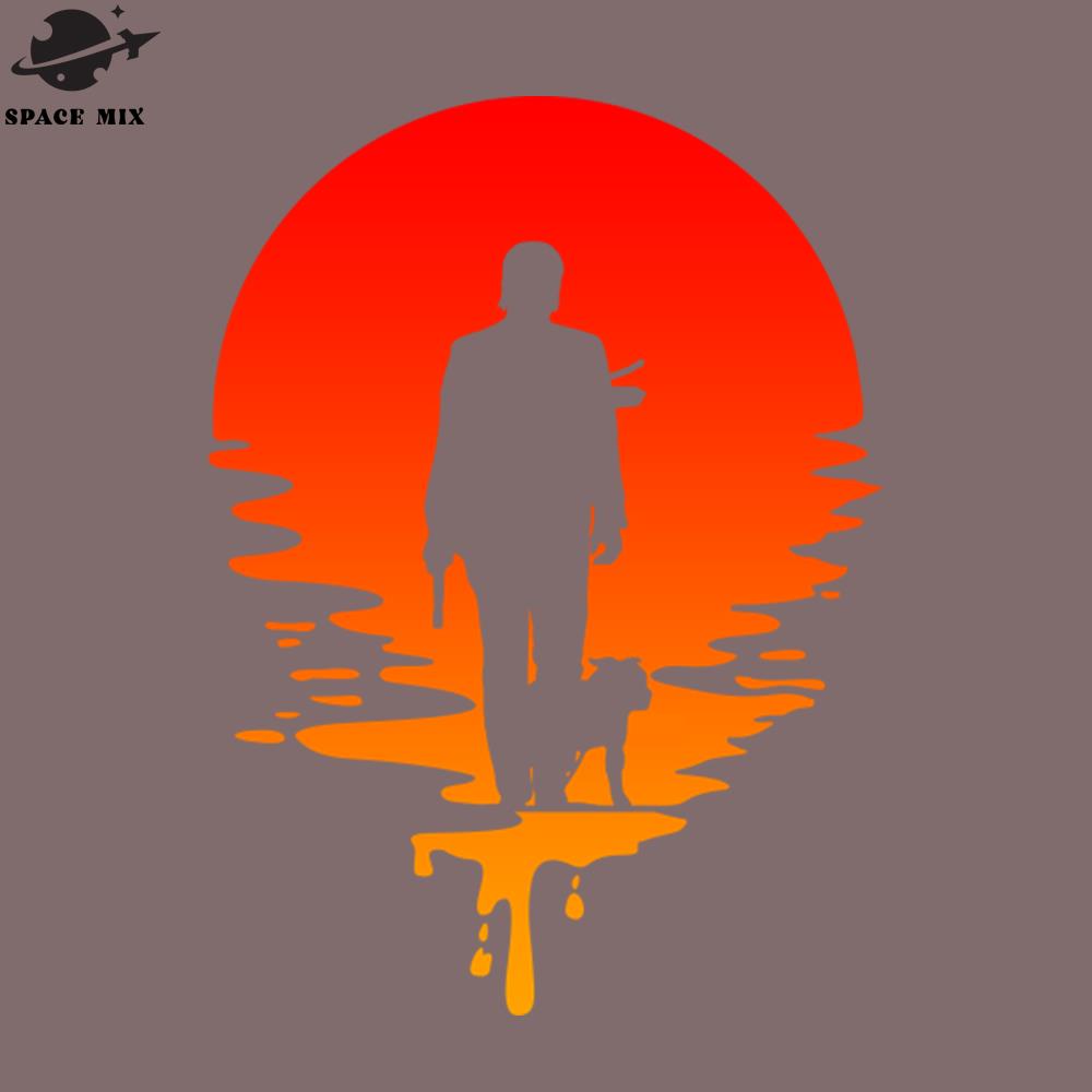 John Wick Sunset PNG Design - Inspire Uplift