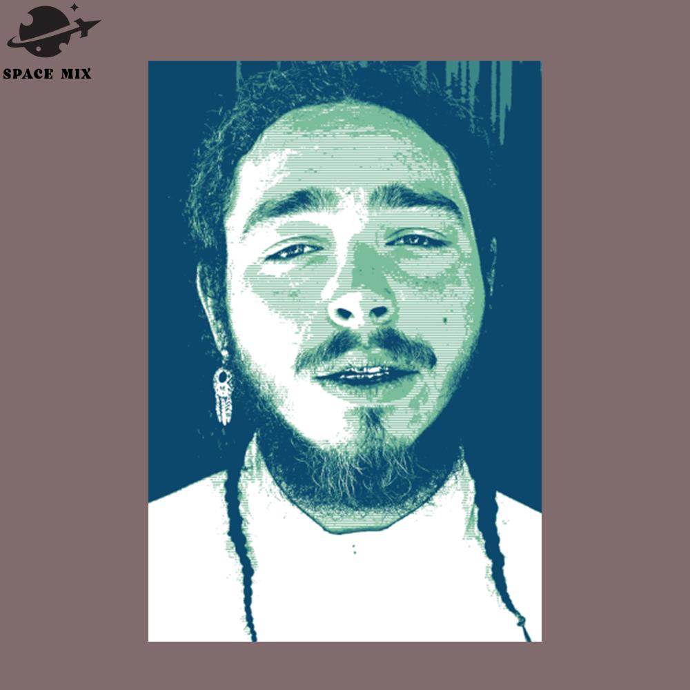 post malone in blue Hiphop PNG Design | Inspire Uplift