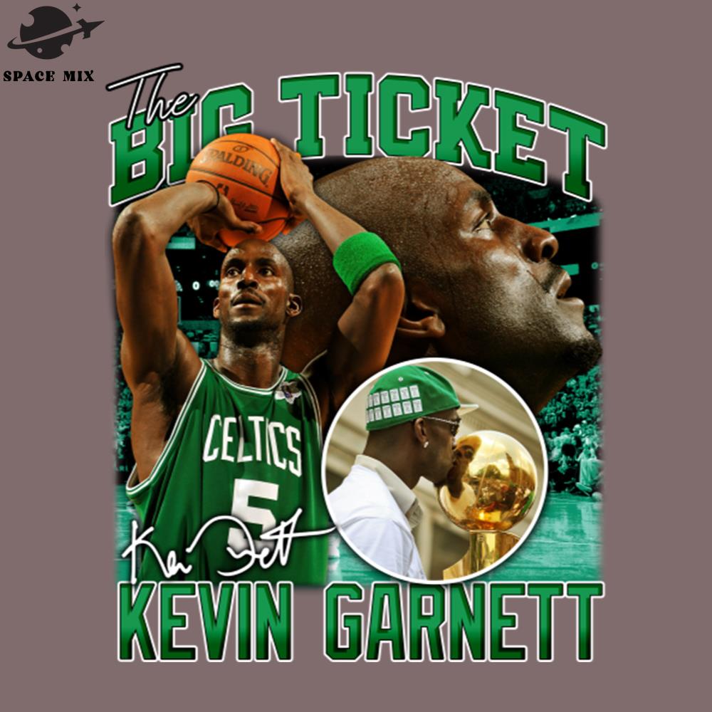 Kevin arnett The Big Ticket Basketball Signature Vintage Ret - Inspire ...