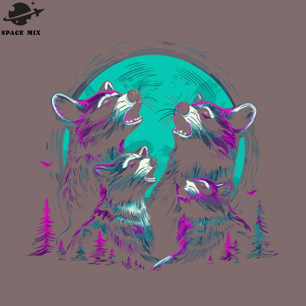 Raccoon Moon PNG Design | Inspire Uplift