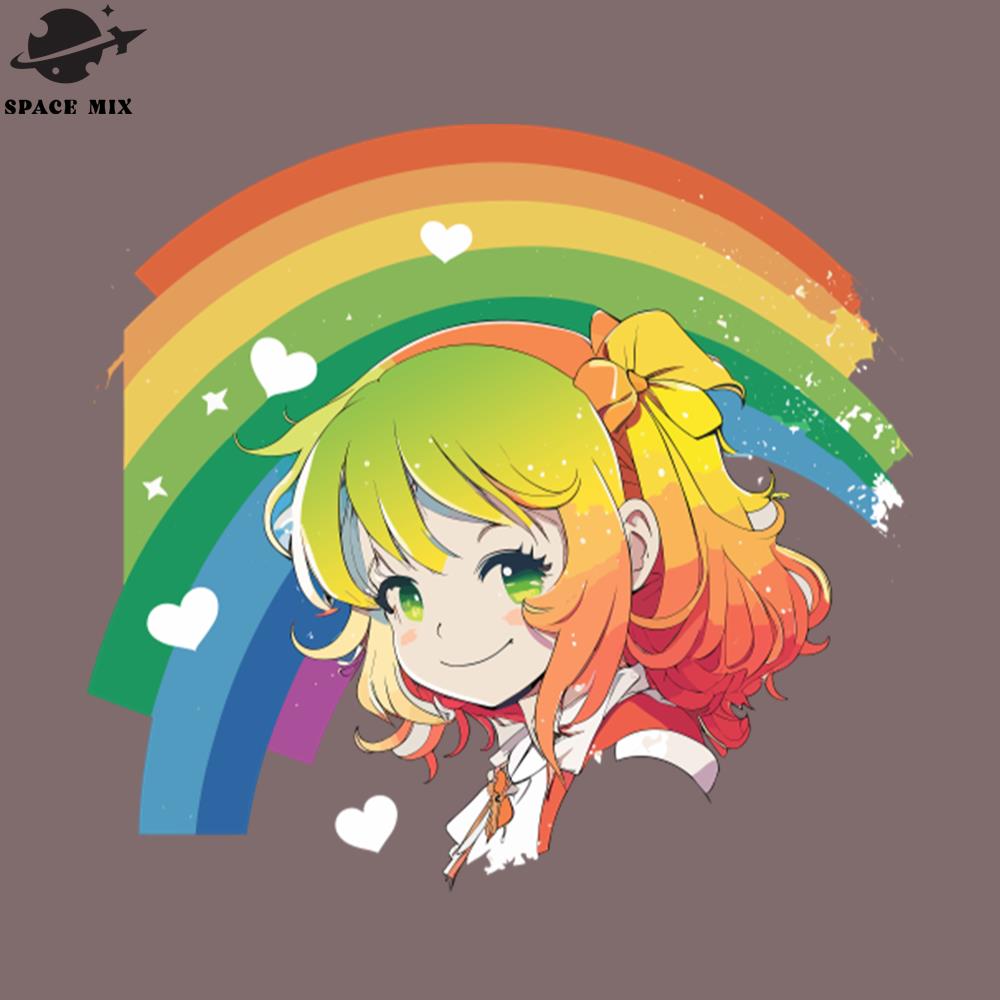 Rainbow Anime irl PNG Design - Inspire Uplift