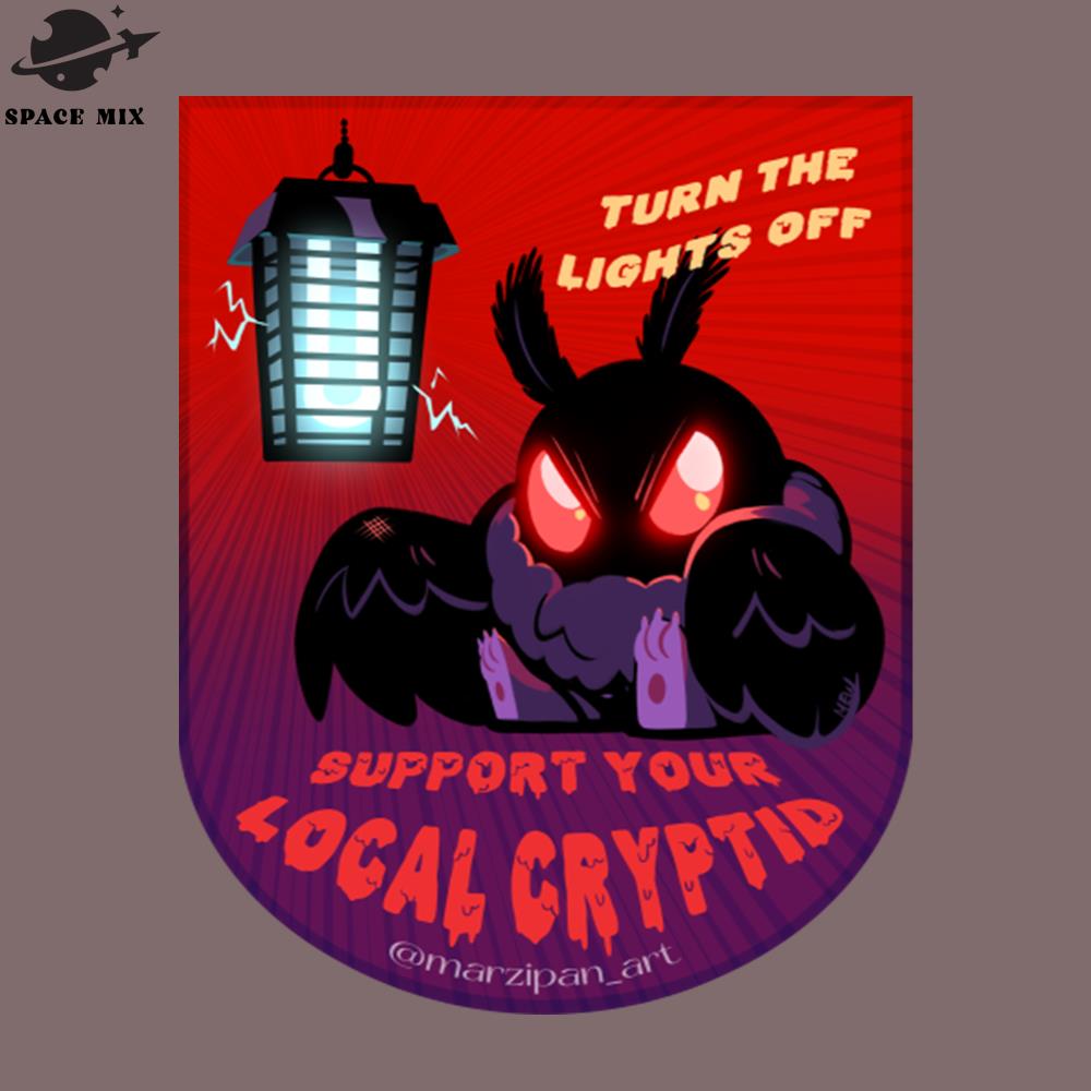 Mothman Support Your Local Cryptid PNG Design | Inspire Uplift