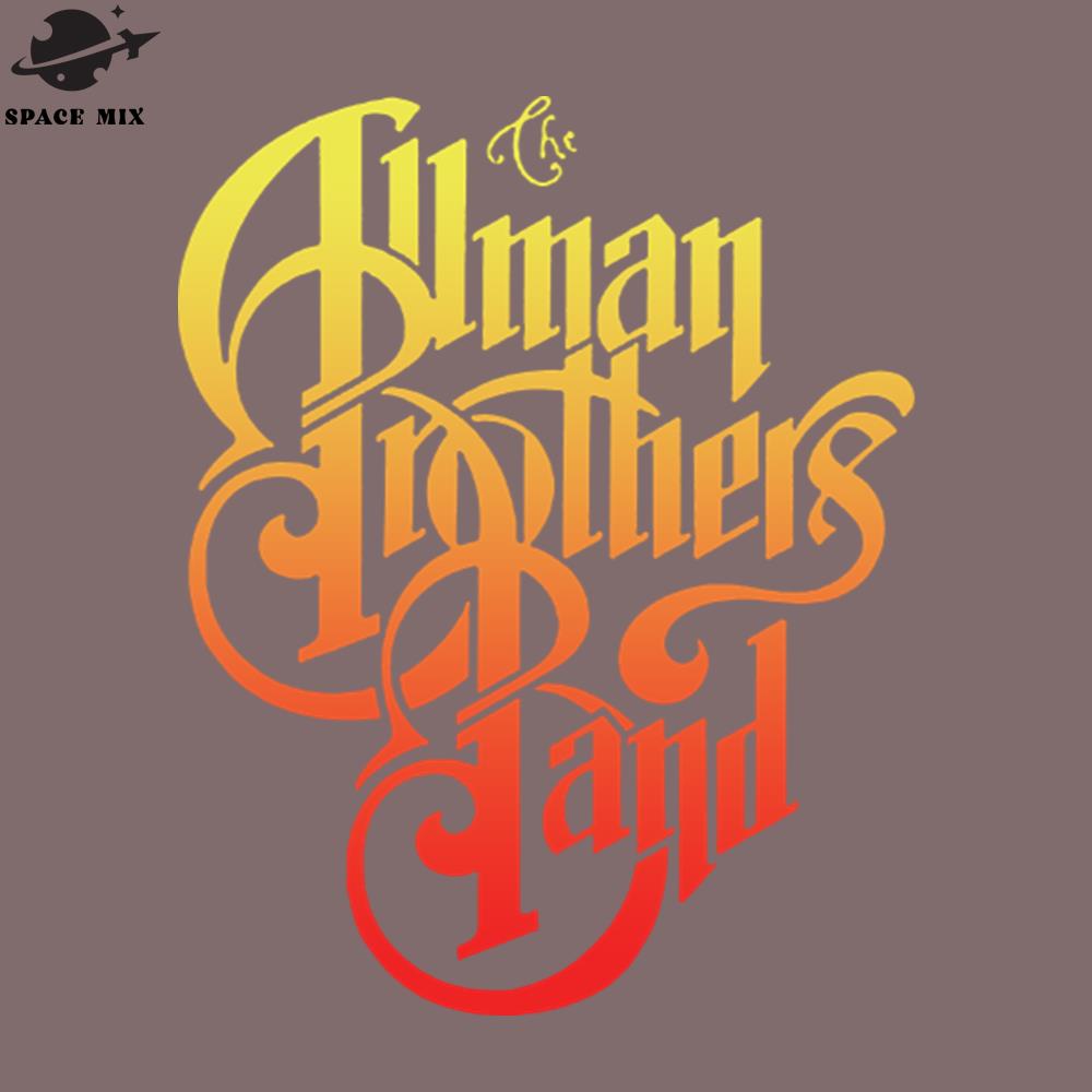 Retro 70s Allman Brothers Band Rock Logo PNG Design | Inspire Uplift