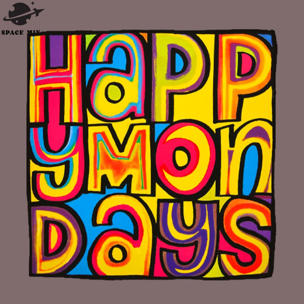 Retro Happy Mondays Logo PNG Design | Inspire Uplift