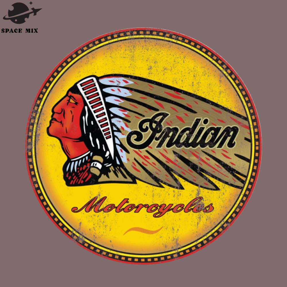 Retro Indian Motorcycle Sign PNG Design | Inspire Uplift