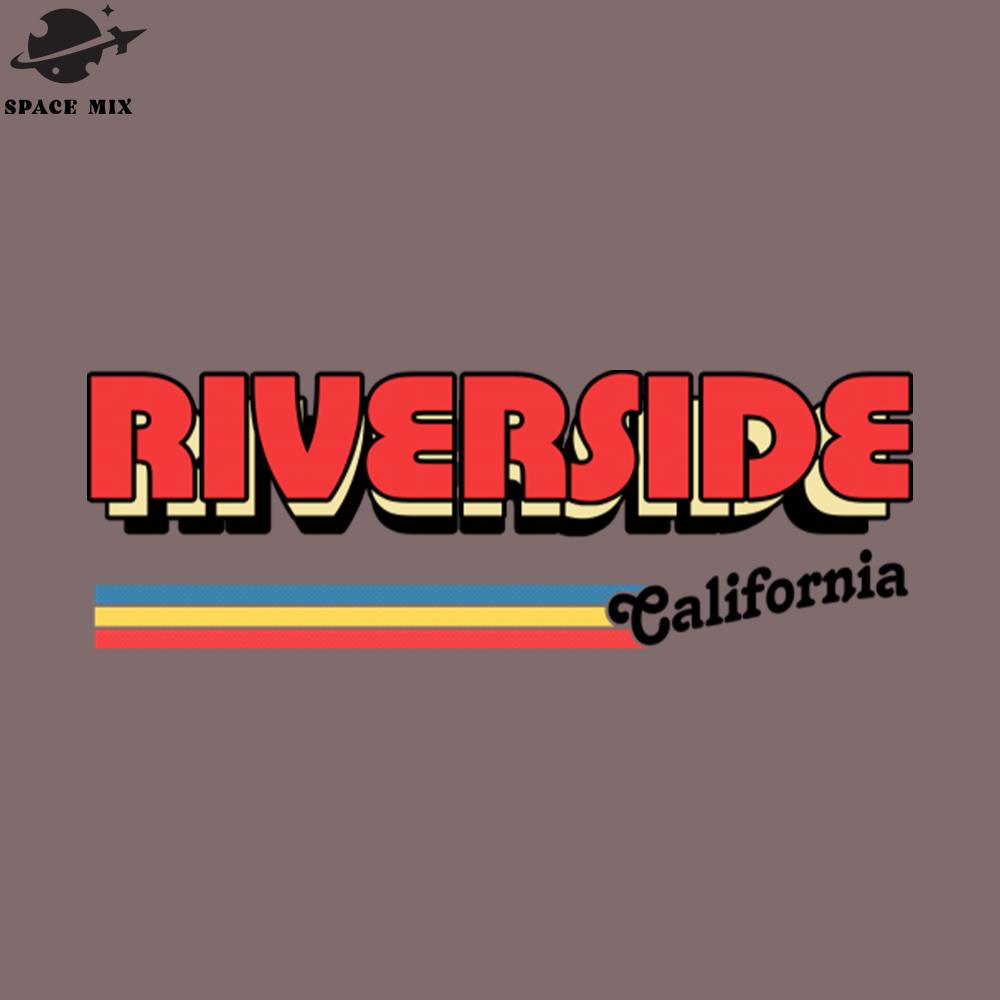 Riverside CA Retro Typography Design PNG Design - Inspire Uplift