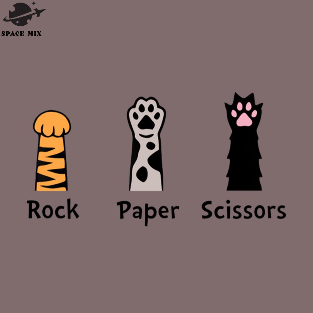 Rock paper scissors Funny Cat Lovers PNG Design - Inspire Uplift