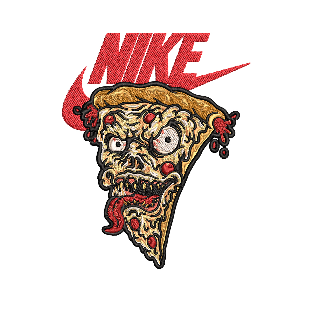 Scary Monster Pizza Nike Embroidery design, Monster Pizza Em | Inspire ...